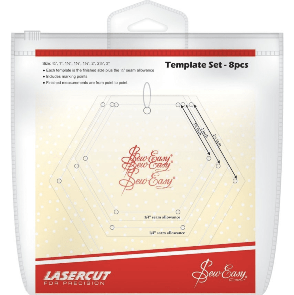 Sew Easy Hexagon Acrylic Template Set | Quiltblox.com