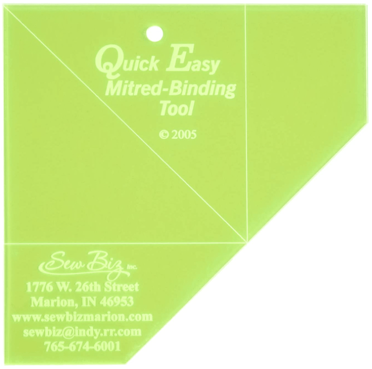 Quick and Easy Mitered Binding Tool by Sew Biz | Quiltblox.com
