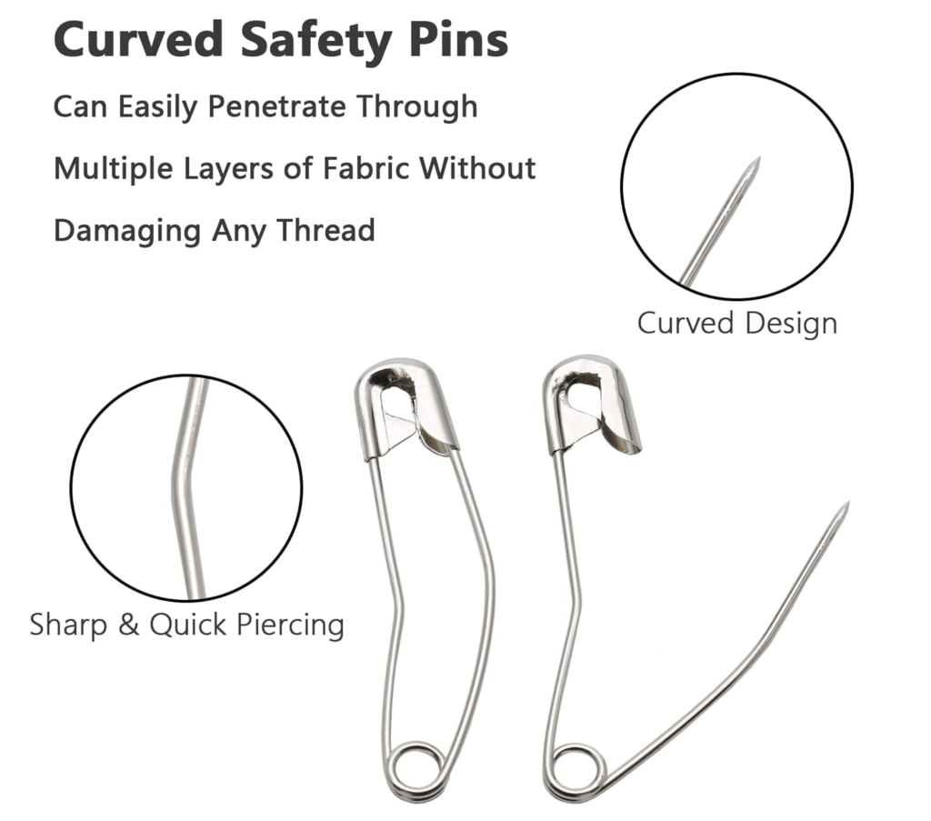 Curved Safety Pins | Quiltblox.com
