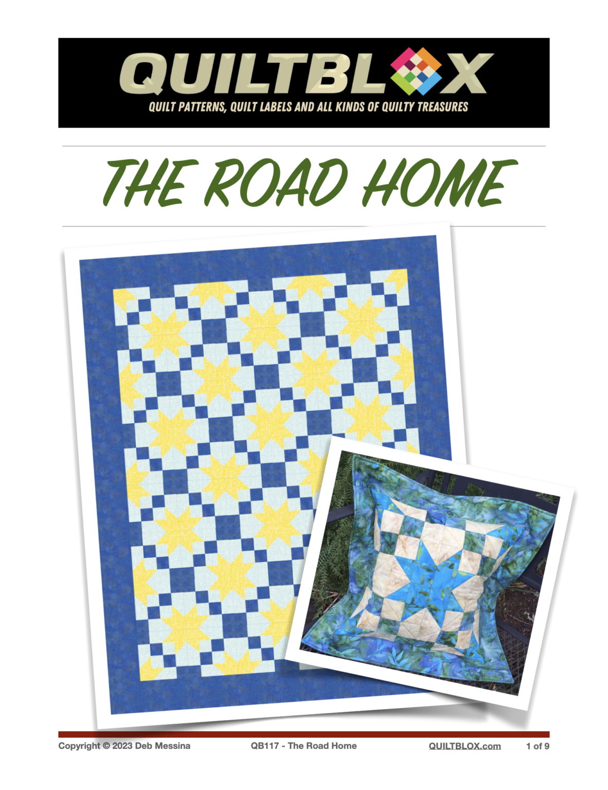 QB117 The Road Home – PDF | Quiltblox.com