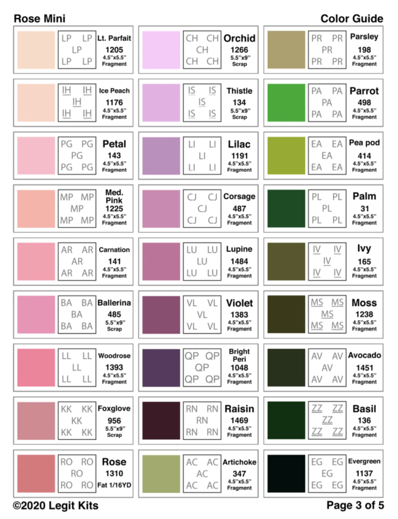 Rose – Mini Quilt Kit – by Legit Kits | Quiltblox.com