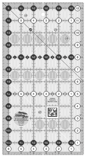 6-1/2 x 12-1/2 Inch Ruler – Creative Grids | Quiltblox.com