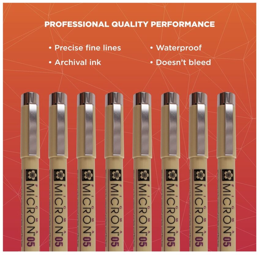 Micron Fine Line Pigma Pens – 8 Colors | Quiltblox.com