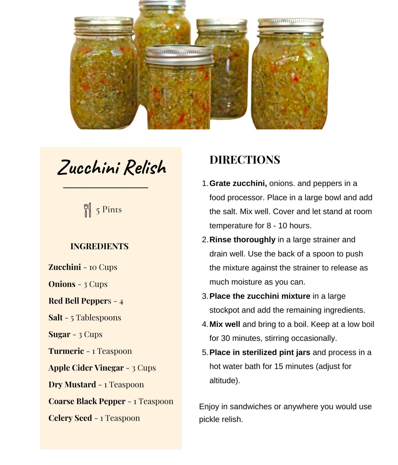 Quiltblox Kitchen – Zucchini Relish | Quiltblox.com