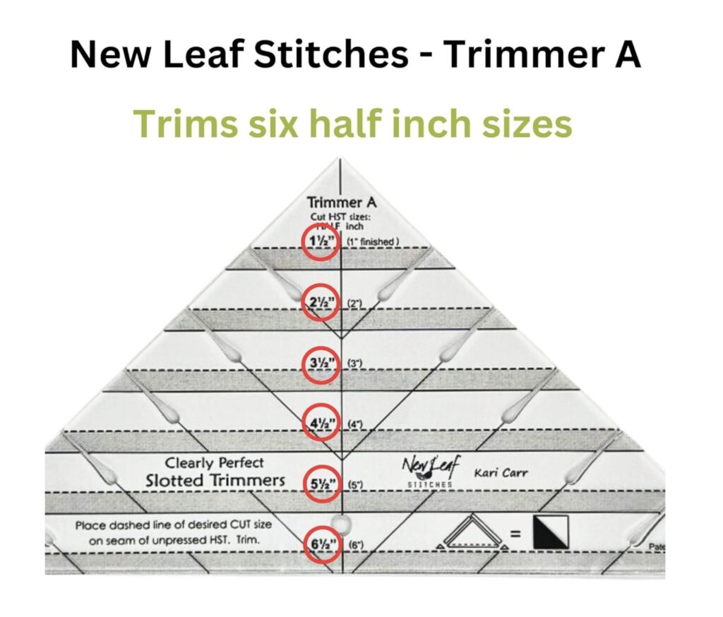 Clearly Perfect Slotted Trimmer – Half Square Triangles | Quiltblox.com