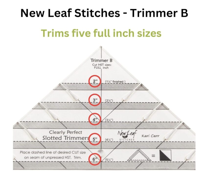 Clearly Perfect Slotted Trimmer – Half Square Triangles | Quiltblox.com