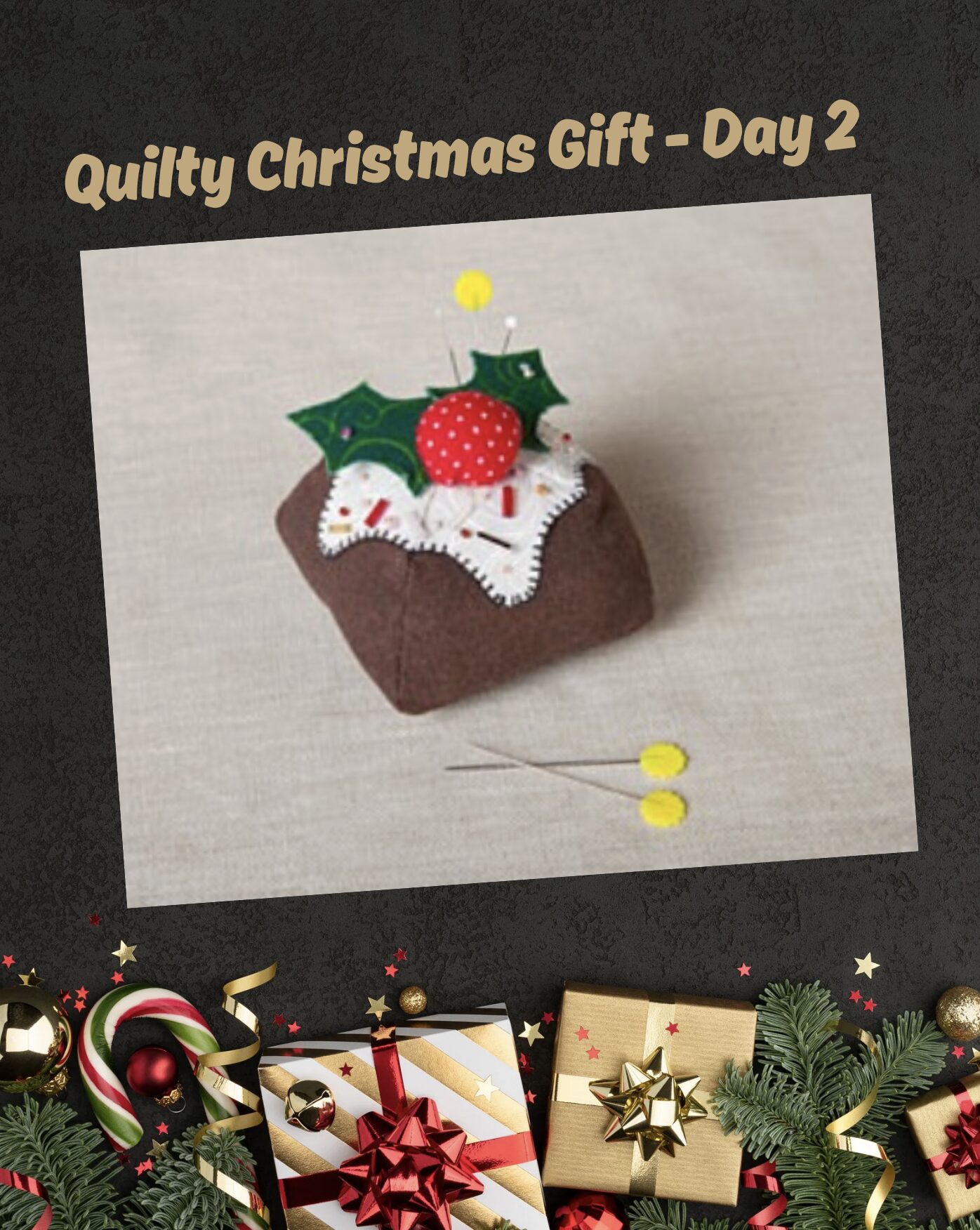 Quilty Christmas Gift – Day 2: Figgy Pudding Pin Cushion | Quiltblox.com